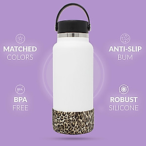 REUZBL Protective Silicone Bottle Boot for Owala FreeSip 40 oz, Hydro Flask 32-40 oz, Iron Flask, Takeya, Thermoflask, and Similar Wide Mouth Water Bottles, Protective Bottle Accessory