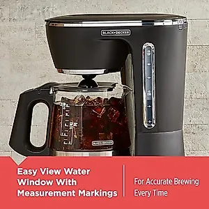 BLACK+DECKER Split Brew 12-Cup Digital Coffee Maker, CM0122, Iced or Hot Coffee, Programmable, Quick Touch, 4-Hour Keep Warm