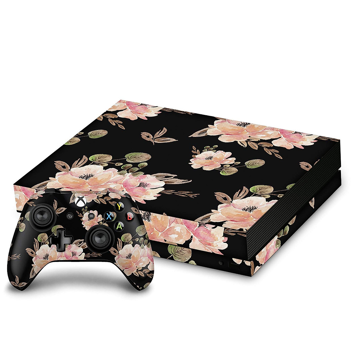 Head Case Designs Officially Licensed Anis Illustration Vintage Black Art Mix Vinyl Sticker Gaming Skin Case Cover Compatible With Xbox One X Console and Controller Bundle