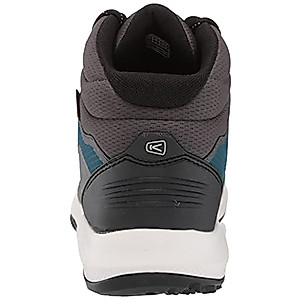 KEEN Women's Tempo Flex Mid Height Lightweight Waterproof Hiking Boot, Blue Coral/Star White, 9