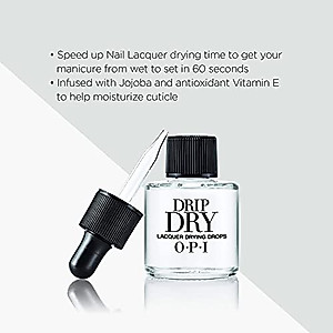 OPI Drip Dry, Nail Lacquer Drying Drops, Nail Polish Fast Drying Drops, 0.28 Fl Oz (Pack of 1)