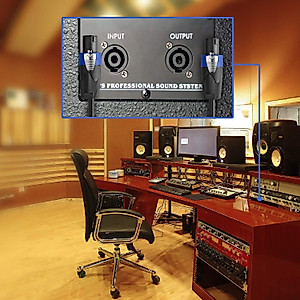 Yoico Pro 50 Feet 12AWG Speakon to Speakon Cable - Heavy Duty 50ft 12 Gauge Speaker Wire Cord with Twist Lock for Audio Amplifier - Single