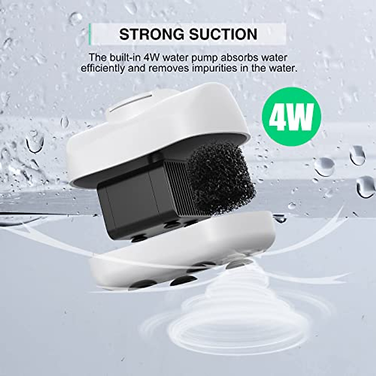 SILICAR Turtle Tank Filter, Reptiles Turtle Internal Filter Aquarium Waterfall, Low Level Water Clean Pump, 4W