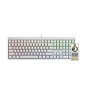 Cherry MX 2.0S Wired Gaming Keyboard with RGB Lighting Different MX Switching Characteristics: MX Black, MX Blue, MX Brown, MX RED and MX Silent RED (White - MX Silent Red Switch)