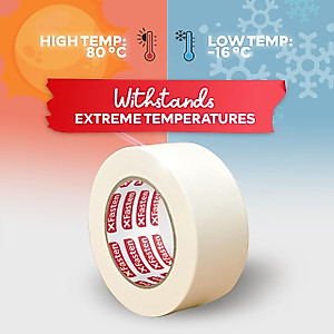 XFasten White Duct Tape Heavy Duty Waterproof 2 Inch x 50 Yards (5-Pack, 750ft Total) 11 mils Super Strong HVAC Duct Tape White Color for Indoor, Automobile, Repair, Patching and Outdoor Use