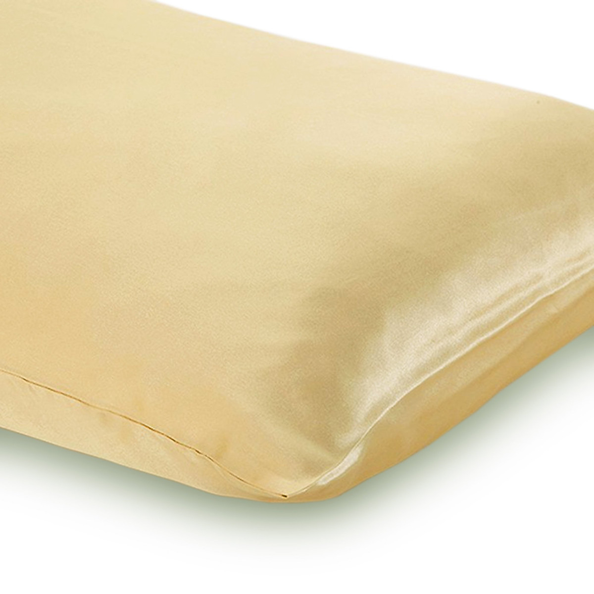 Hodeco Nature Silk Pillowcase 14x20 Inches Champagne Double Side 19 Momme Thick Silk Pillowcase for Hair and Skin 36x51CM 100% Mulberry Silk Bed Pillow Cover Toddler Size, Golden, 1 Piece