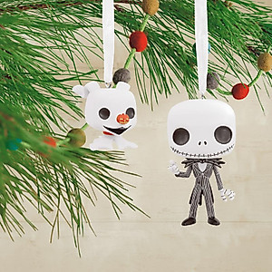 Funko POP! Disney Tim Burton's The Nightmare Before Christmas Ornaments, Jack Skellington and Zero (Set of 2) Walmart Exclusive