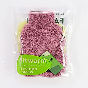 Fitwarm Dog Fleece Pajamas, Dog Winter Clothes for Small Dogs Girl, Pet Jumpsuit, Cat Apparel, Pink, Medium