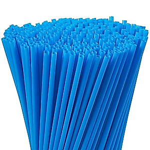 S & L Straw Company - Colored Plastic Drinking Straws - Disposable Kid Friendly, Colorful Party Fun Straws (Blue, 500)…