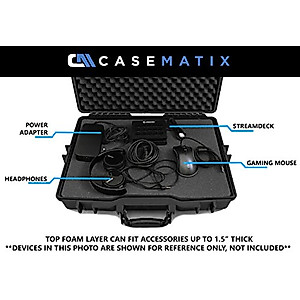 CASEMATIX 15.6-17.3 Inch Laptop Hard Case Compatible with Dell Alienware Laptops M15, Area 51m AW17R4, AW15R3 and More Laptops Up to 17 inches with Custom Waterproof Design, Case Only