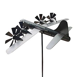 HAIHUANG Pure Handmade Creative Spraying B-29 Metal Aircraft Wind Trimmer, Wind and Move, Home Garden Decoration Preferred 11.8x12.9x3.2 B-2911 0