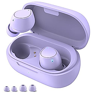 5.2 Bluetooth Headphones for Samsung S22 S23 Ultra iPhone 14 Pro Max, True Wireless Earbuds Stereo Sound Touch Control in-Ear Noise Canceling Earphones Sport Headset for Google Pixel 7 Pro 6 6A Purple