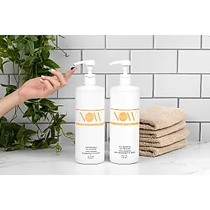 NOW Beauty - Nourishing No Yellow Violet Shampoo And Conditioner - Neutralize Brass, Enhance Shine, Hydrate Hair - 32 Oz Shampoo And 32 Oz Conditioner - 2 Pc