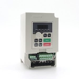 RATTMMOTOR 1.5KW VFD 110V Single to 3 Phase Inverter Variable Frequency Drive Spindle Motor Controller Converter 0-1000Hz + Extension Cable for CNC Router Milling Engraving Machine
