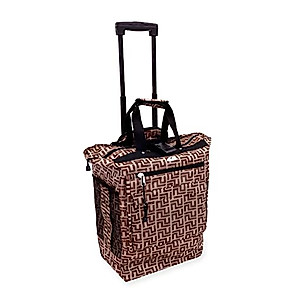 Everest Rolling Tote, Brown, One Size