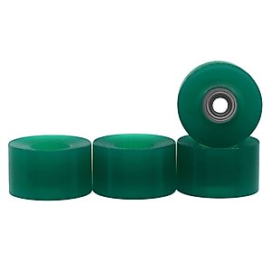 Teak Tuning Apex 71D Urethane Fingerboard Wheels - Cruiser Style, Bowl Shaped, 8.7mm Diameter - ABEC-9 Stealth Bearings - Made in The USA - Jade Green Colorway