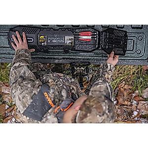 Plano Bow Max Arrow Case, Black, Archery Storage, Holds 6 Arrows Up To 32.75 in. Long, Internal Storage for Arrowheads, Fletchings and More, Resists Crushing and Scratches