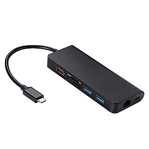 Jiali USB-C 4K Hub Converter Type-c Turn hdmi Gigabit Network Card Multi-Function Converter HDMI+RJ45+PD+Audio+USB3.02+SD+TF Eight-in-one Expansion Dock Multi-Function HUB(Silver Gray)