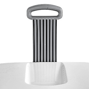 Wheeled Laundry Hamper White with Retractable Handle Large Portable Rolling Laundry Basket With Lid For Dirty Clothes - Made In USA