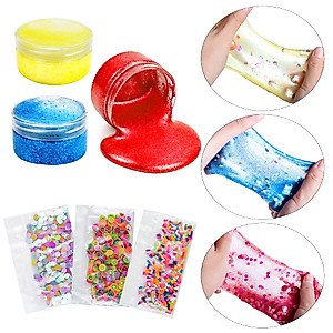 Klever Kits Slime Kit, Paint Your Own Toy Kit, Slime and Toy Set, 3 Glitter DIY Slime Making Kit, 3 Air Dry Clay for Girls Boys Kids Ages 5-12, Kids