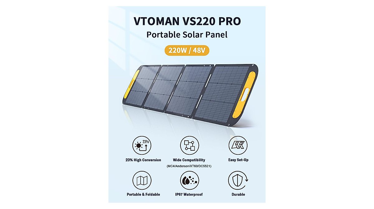 VTOMAN 1500W Solar Generator Kit | LiFePO4 Power Station & Panel