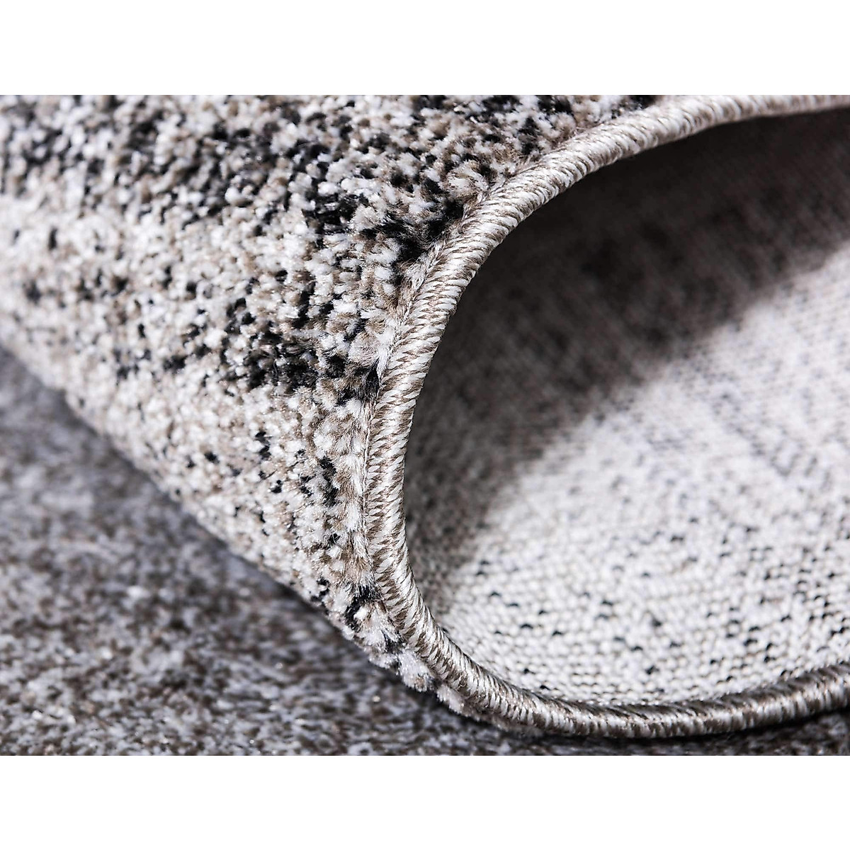 Unique Loom Del Mar Collection Area Rug - Abigail (2' 2" x 3' 1" Rectangle, Light Gray/ Black)