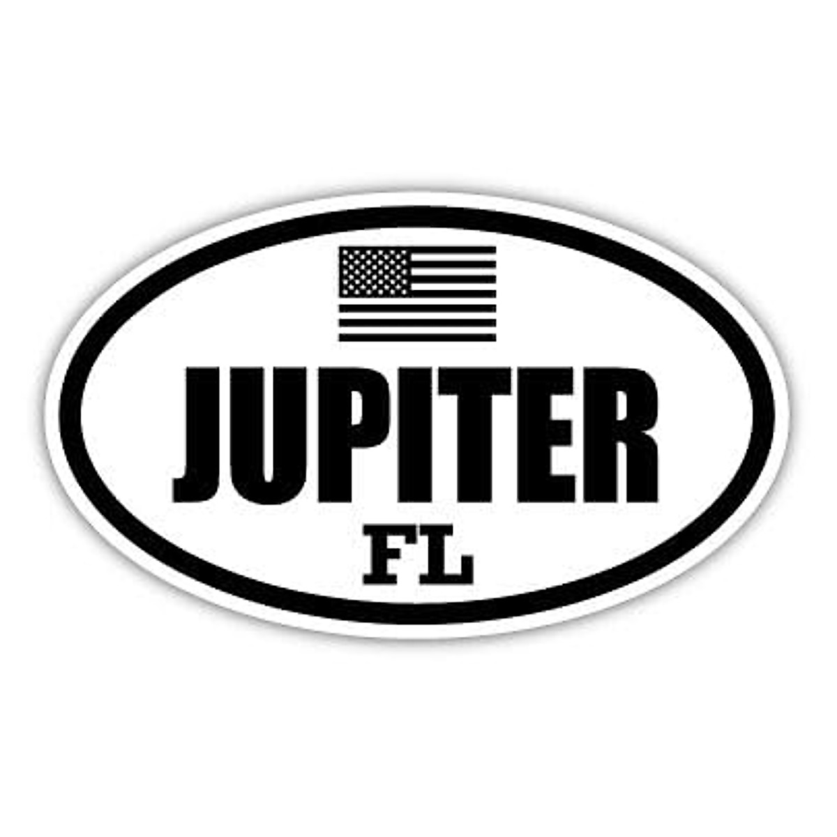 3 Pack Reflective Jupiter FL Florida Palm Beach County Stealthy US Flag Euro Decal Sticker Vinyl for Hard Hats, Bottles, Glass, Toolbox 2" x 3"