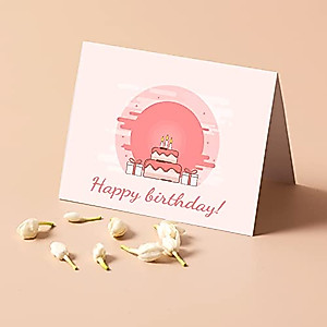 Feelfine 32 Pack Birthday Cards, 4.2x5.5 Inches Birthday Cards Bulk, Blank Birthday Card with Envelopes and Stickers for Women Men and Kids