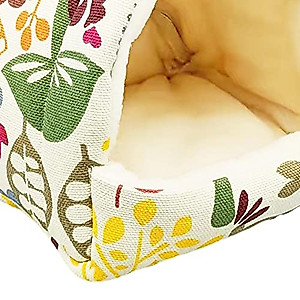 Gazechimp Warm Bird Nest Soft Hut Hammock Hanging Cave Durable Parrots Hut Bed Pet Supply Birds Cage Toy, 19cmx19cmx20cm