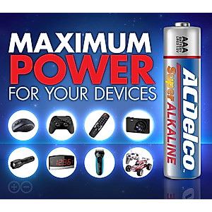ACDelco 100-Count AAA and AA Batteries | Maximum Power Super Alkaline