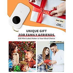 Phomemo Label Maker D30 with 3 Adhesive Label Thermal Paper Bluetooth Label Maker Thermal Label Printer Paper, Easy to Use,for Home Office School Organization,Gift for Women Men- White