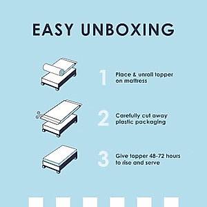 Best Price Mattress Full Mattress Topper - 3 Inch 5-Zone Memory Foam Bed Topper with Lavender Infused Cooling Mattress Pad, Full Size