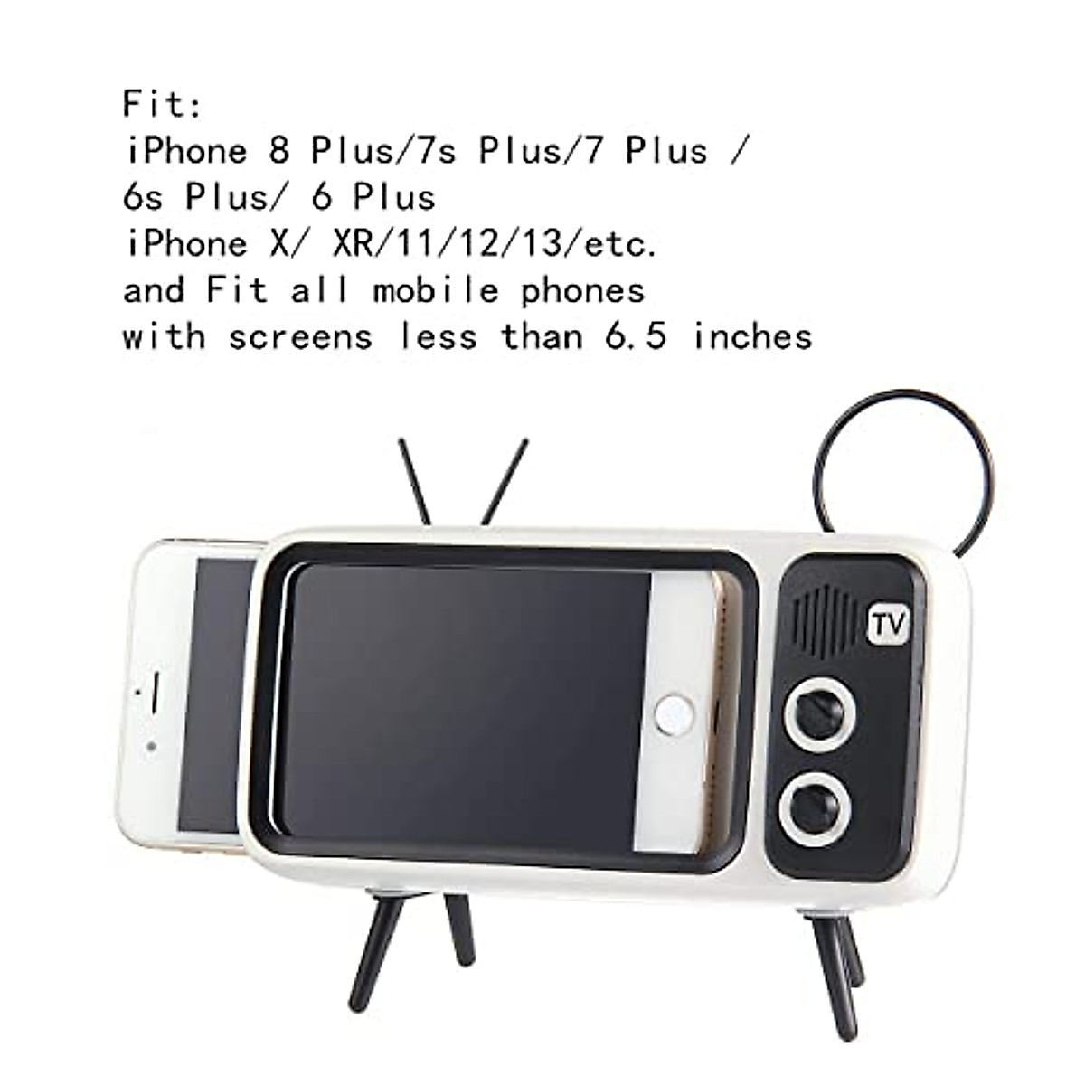 Ailenyun Phone Screen Bracket TV Style Mobile Phone Holder. with Speaker. for iPhone 8 Plus / 7s Plus/7 Plus / 6s Plus/ 6 Plus .A Idea Gifts for Family, Girl/Boy Friend.