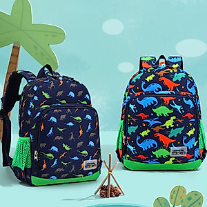 willikiva Dinosaur Kids School Toddler Backpack for Boys and Girls Waterproof Preschool Bag(Red Dinosaur) One_Size