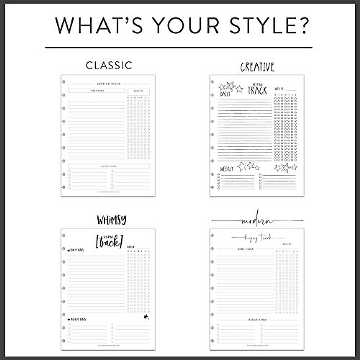 BetterNote Skinny To Do List Refills for Discbound Notebooks, Half Sheet Checklist, Fits Levenger Circa, Staples Arc, TUL, The Happy Planner, Disc Bound, Talia (Classic- 25 Sheets, 11-Disc, 8.5"x11")