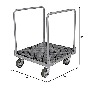 Strongway 4-Wheel Cart with Carpeted Deck- 1600-Lb. Capacity
