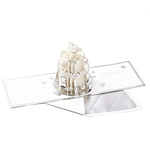Hallmark Signature Paper Wonder Pop Up Engagement, Bridal Shower, Wedding Card (Wedding Cake) (1299RZH1136)