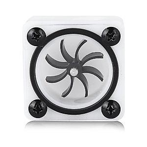G1/4 Thread Revolving Speed Water Cooling POM Acrylic Material Impeller Water Flow Meter Indicator with Silicone Sealing Ring, for PC Water Cooling System(2 Way)