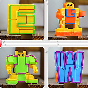 miYou Alphabet Robots Toy for Kids ABC Learning Education Preschool Toys 26 Pieces/Gift Box