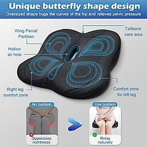 MOMOLILY Seat Cushion, Oversized high-Density Memory Foam Cushion for Pressure Relief, Seat Cushion for Long Sitting Hours o Office & Home Chair, Wheelchair