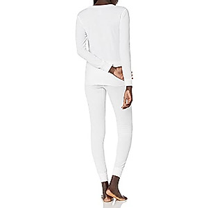 Fruit of the Loom Women's Micro Waffle Premium Thermal Set, White, Small