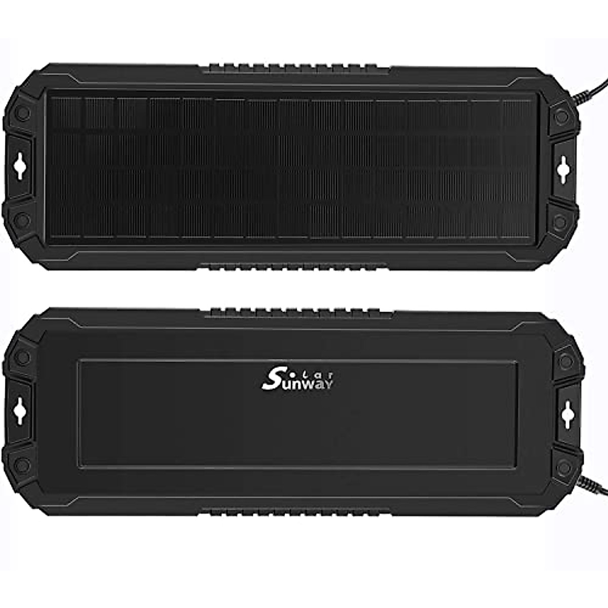 Sunway Solar Panel Car Battery Trickle Charger & Maintainer 5W 12V Solar Power Charger kit Portable Waterproof for Automotive RV Marine Boat Truck Motorcycle Trailer Tractor Powersports Snowmobiles