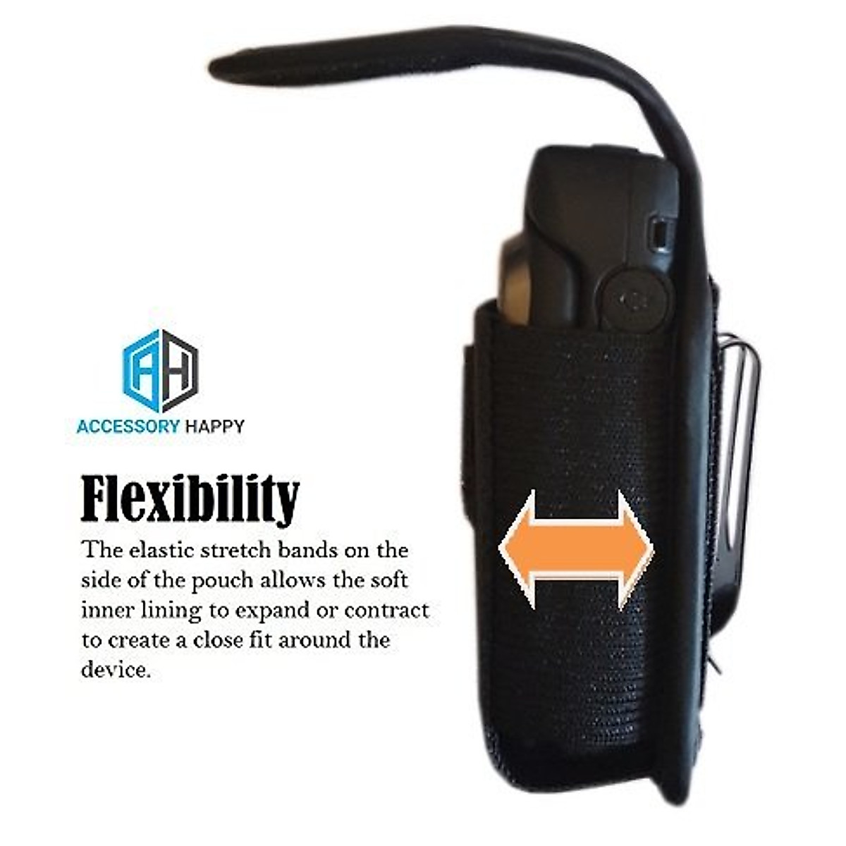 AH Small Horizontal Leather Pouch, Holster Flip Phone with Belt Clip Belt Loop Case Fits LG B470 Kyocera Cadence LTE Alcatel Go Flip/MyFlip FLIP Palm Phone Jitterbug and Most Flip Phones