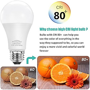 Amazing power 100W Equivalent E26 LED Bulbs, Daylight White Non-Dimmable Medium Screw Base Light Bulbs 6500K, 4-Pack