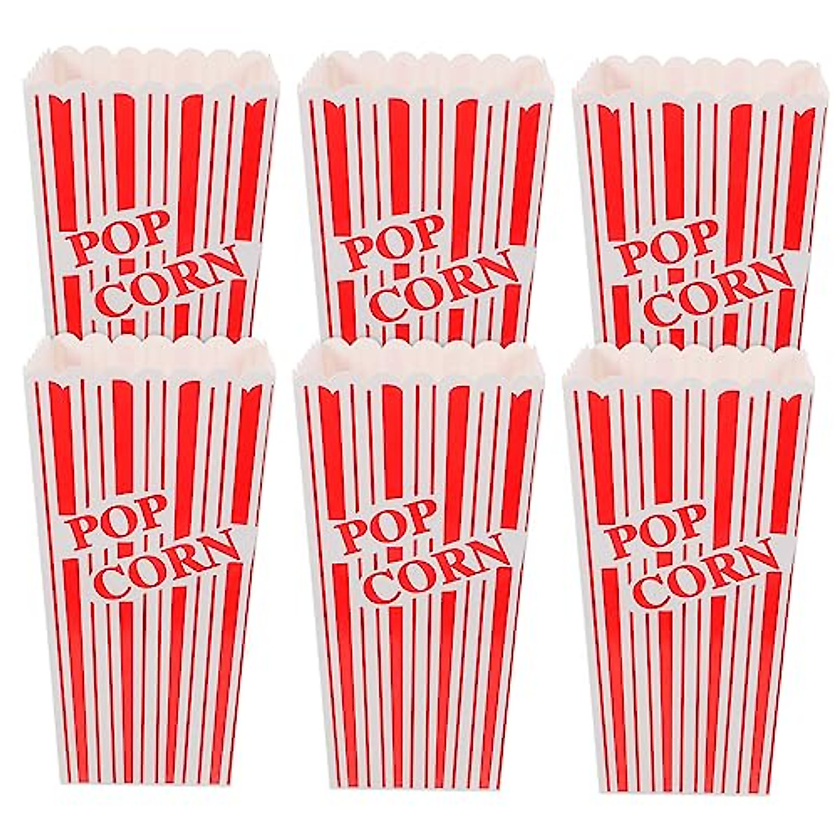 BESTOYARD 30 Pcs Popcorn Popcorn Bucket Party Popcorn Containers Striped Popcorn Boxes Disposable Popcorn Bags Disposable Cake Containers Candy Containers Disposable Containers Snack Bag
