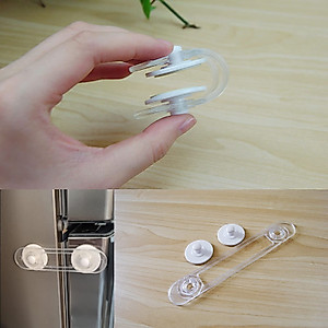 Yyinone 10pcs Baby Safety Strap Locks for Cabinets, Drawers, Fridge, Dishwasher, Toilet Seat, Closet, Oven,Trash Can, Adhesive No Drilling Child Proofing Safety Locks