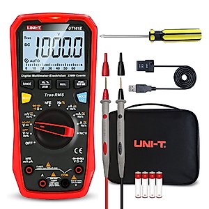 UNI-T Digital Multimeter Tester UT161E, True RMS 1000V AC DC Voltage Meter Tester Ohm Meter Capacitance Frequency 22000 Counts USB Transmission NCV hFE LPF ACV
