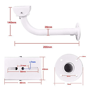 compcctv CCTV Security Camera Mount Bracket, Surveillance Camera Bracket Wall Mounting for Universal Indoor Outdoor CCTV Housing Mount