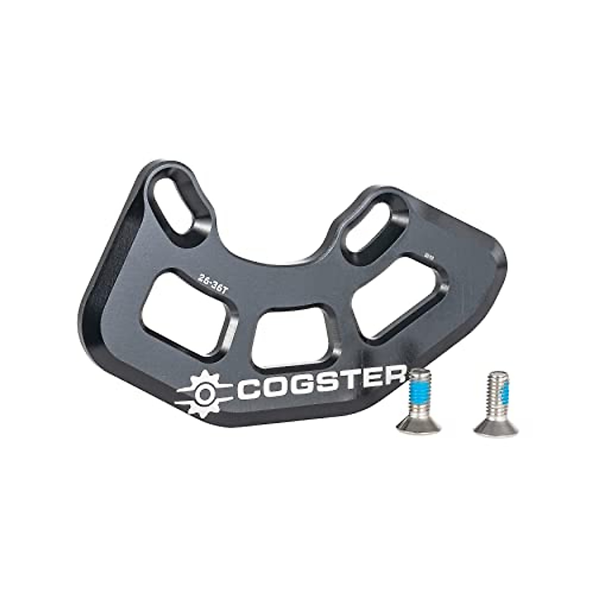 COGSTER FortiGuard Alloy MTB Bash Guard -A ISCG05 Bicycle Chain Guard for 26T-36T Chainrings, Bike Taco Bash for Your Mountain Bike Chain, BMX Chain (Black)