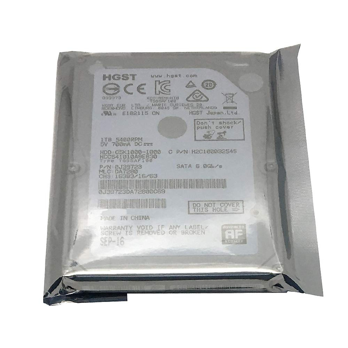 HGST HCC541010A9E630 1TB 5400RPM 8MB SATA 6Gb/s (9.5mm) 2.5inch Notebook Hard Drive - 3 Year Warranty
